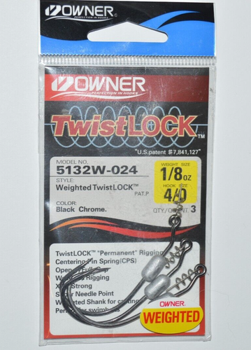 owner twistlock weighted hook 5132w-024 w/cps 4/0 centering pin spring ...