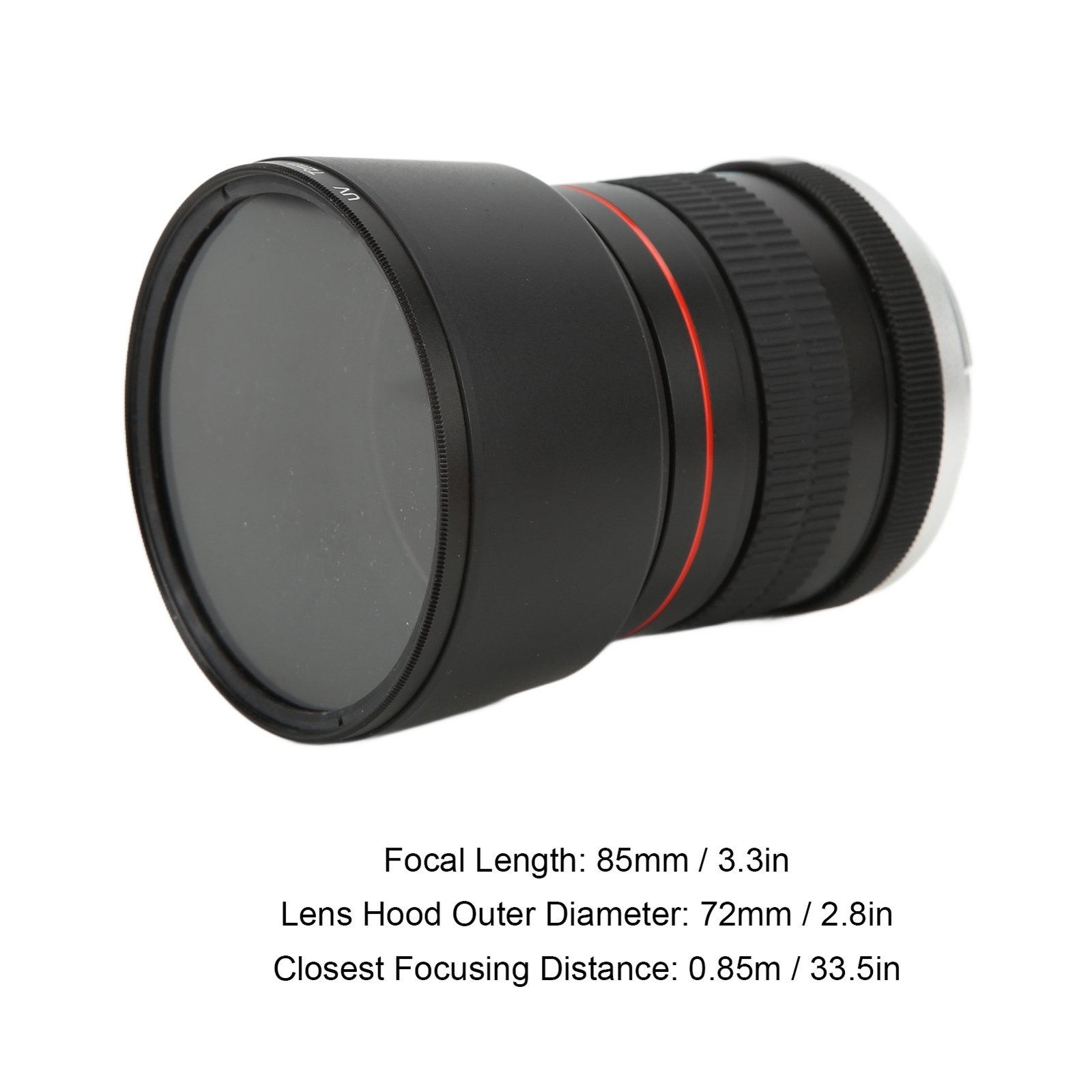 85mm F1.8 Large Aperture Camera Lens Medium Telephoto Manual Focus Full ...