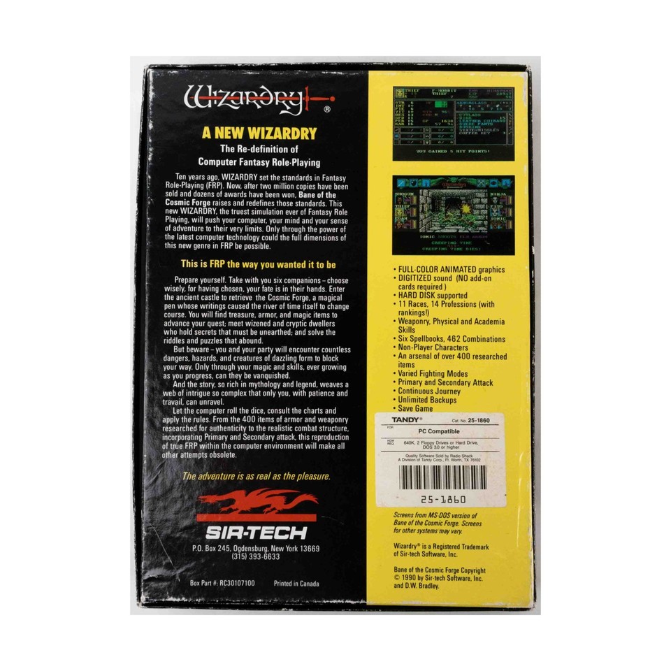 Sir-Tech Computer Game Wizardry 6 - Bane of the Cosmic Forge (PC 3.5 ...