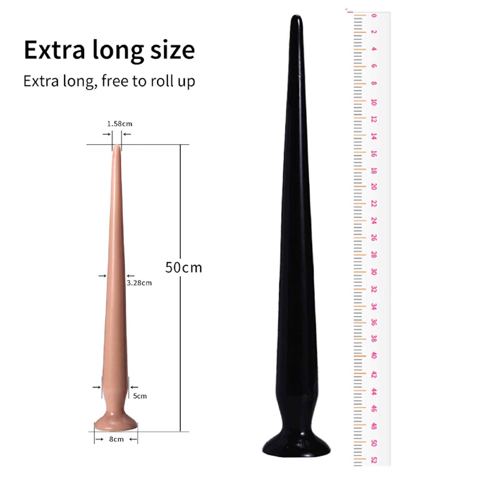19 Xxxl Extra Large Long Huge Flexible Anal Dildo Big Butt Plug