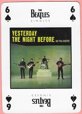 The Beatles, single swap playing card, 6 of Spades, Yesterday - Near Mint | eBay