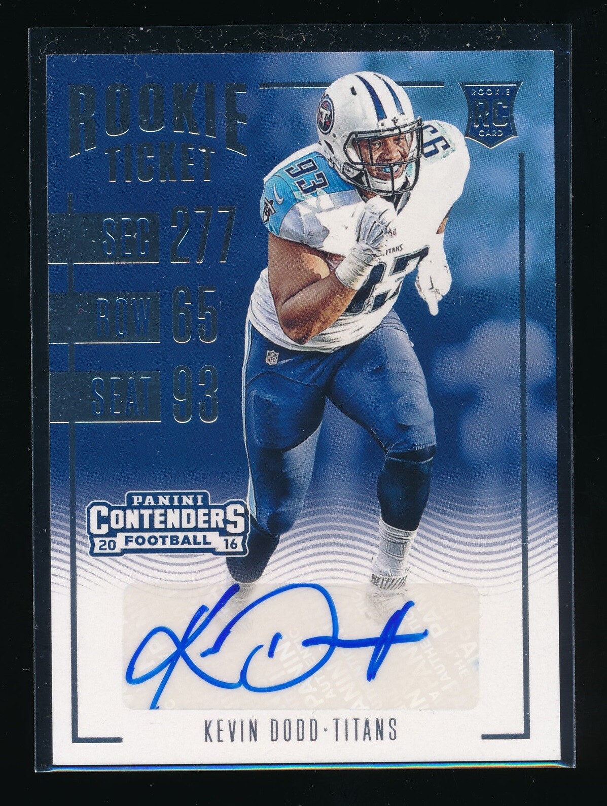 KEVIN DODD 2016 PANINI CONTENDERS RC AUTO *TENNESSEE TITANS* | eBay