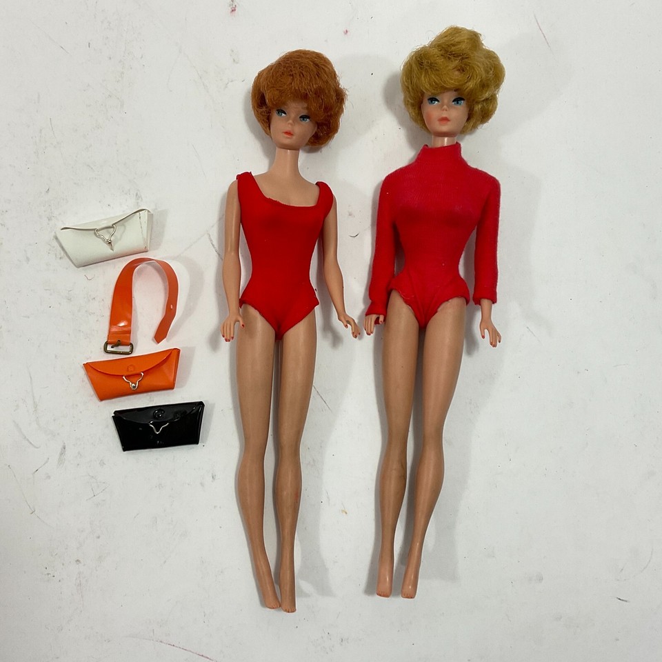 Vintage 1962 Lot of 2 Midge Dolls With Clothes + Accessories Barbie ...