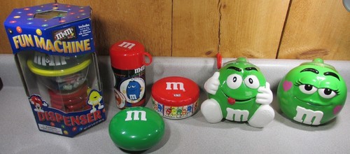 6 Pc Lot M&M's M&M Mars Candy Jar Dispenser Insulated Container (s ...