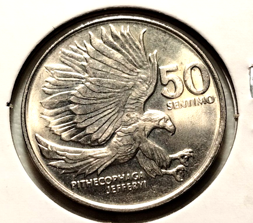 1985 Philippines 50 Sentimo Coin - KM#242 - Excellent Details (INV#5152 ...