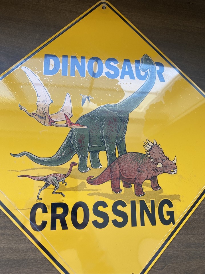 NEW DINOSAUR CROSSING SIGN 12" x 12" Crosswalks By ALTAS SCREEN ...