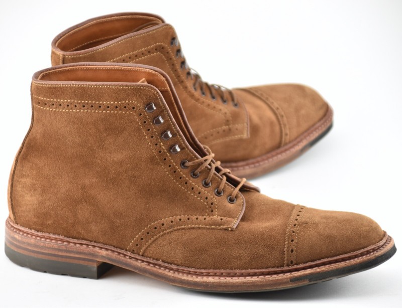 Alden D6878HC Snuff Suede Perforated Cap Toe Boot | Alden Model Project