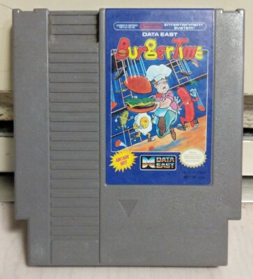 BurgerTime Nintendo Entertainment System NES cartridge only Label ...