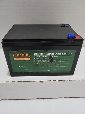 Miady 12V 20Ah LiFePO4 Deep Cycle Battery | 2000 Cycles | Rechargeable ...