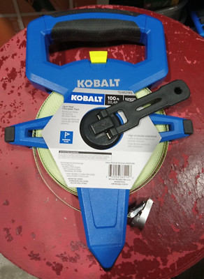Kobalt 100ft Fiberglass Measuring Reel Tape with Ground Stake #0412115 ...
