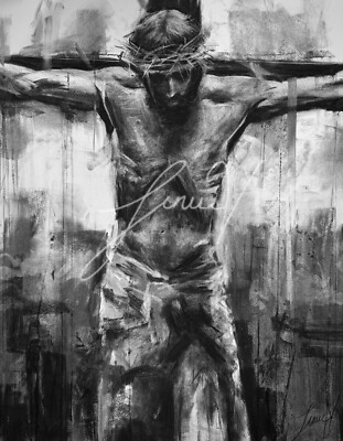 Jesus Christ Charcoal Drawing - 22x30 Inches - Burdened Savior | eBay