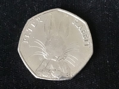 2016 United Kingdom GB Beatrix Potter Peter Rabbit 50p Pence 1/2 Pound ...