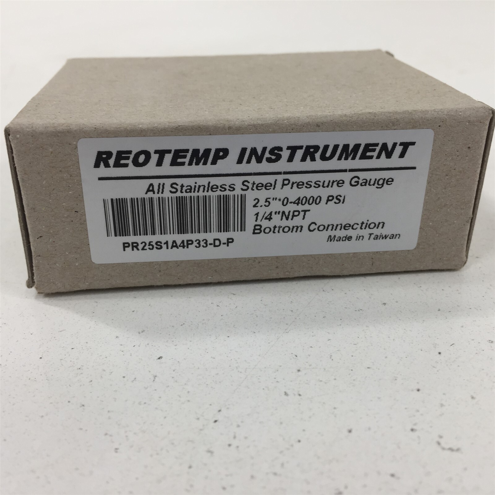 REOTEMP PR25S1A4P33-D-P Pressure Gauge 2-1/2" Stainless 0-4000PSI 1/4 ...