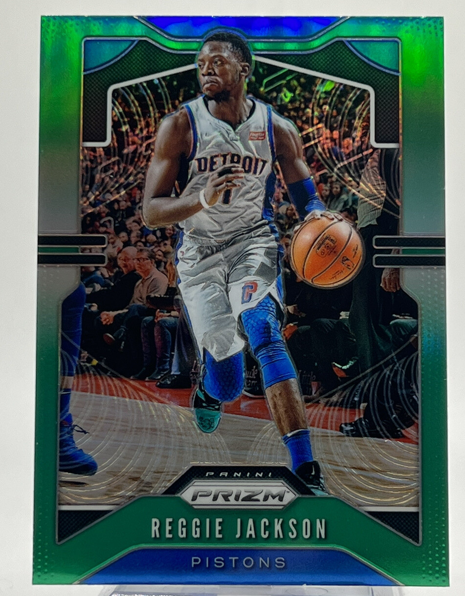 2019-20 Panini Green Prizm #95 Reggie Jackson Detroit Pistons 🔥🔥 | eBay