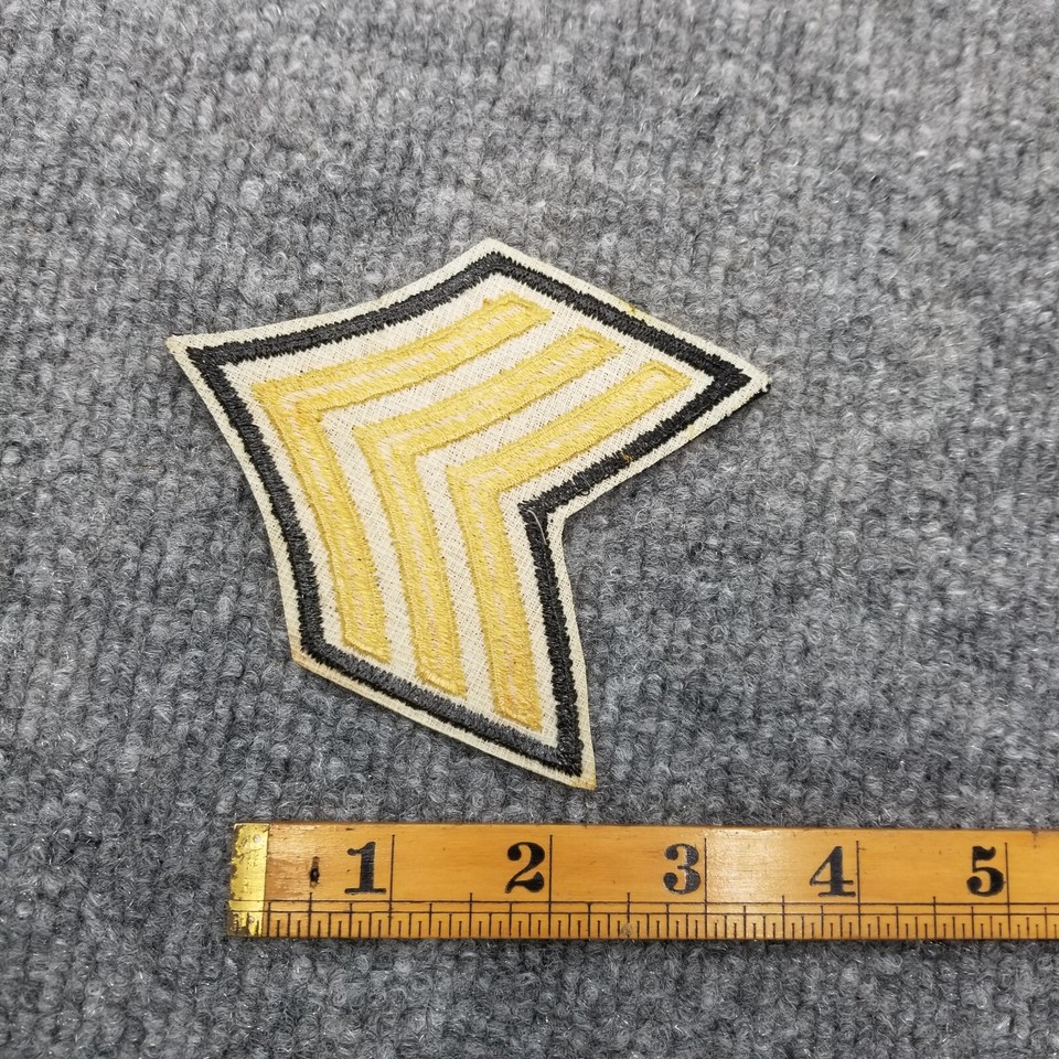 Sergeant Rank Patch Gold Black Chevron 3 Stripe Single Police | eBay