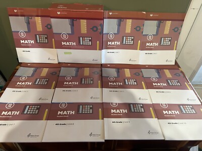 LIFEPAC® 4th Grade Math Complete Set AOP Homeschool Curriculum Grade 4 ...