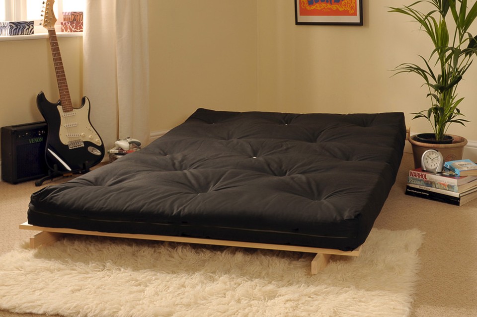 4ft6 Double Luxury Futon with Mattress 11 colours FREE DELIVERY | eBay
