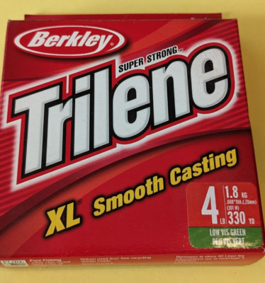 Berkley Trilene 4 LB 330 Yards XL SMOOTH CASTING Low Vis Green Fishing ...