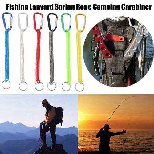 Phone Keychain Spring Elastic Rope Portable Fishing Lanyards Camping ...