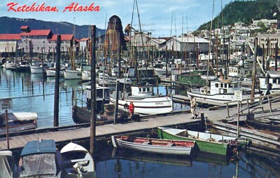 Ketchikan Alaska Stedman Street Boat Harbor c. 1963 Postcard | eBay