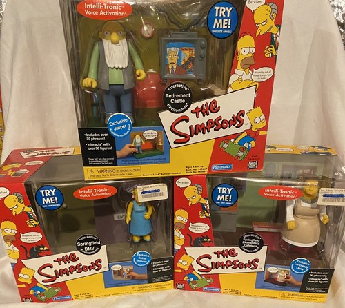 The Simpsons Playmates Lot Of 3 Environments Cafeteria/DMV/Retirement ...