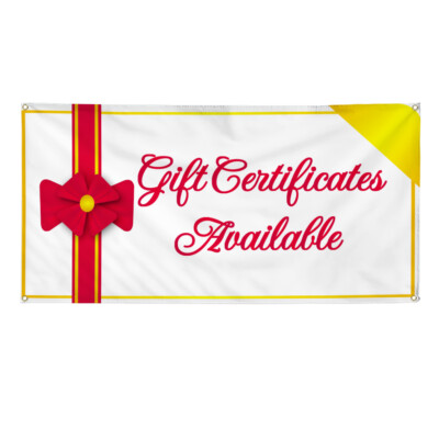 Vinyl Banner Multiple Sizes Gift Certificates Available Business B ...