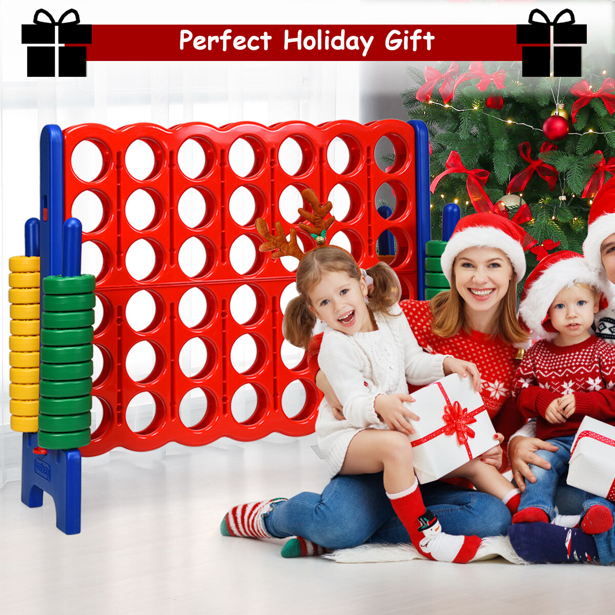 Jumbo 4-to-Score 4 in A Row Giant Game Set Kids Adults Family Fun ...