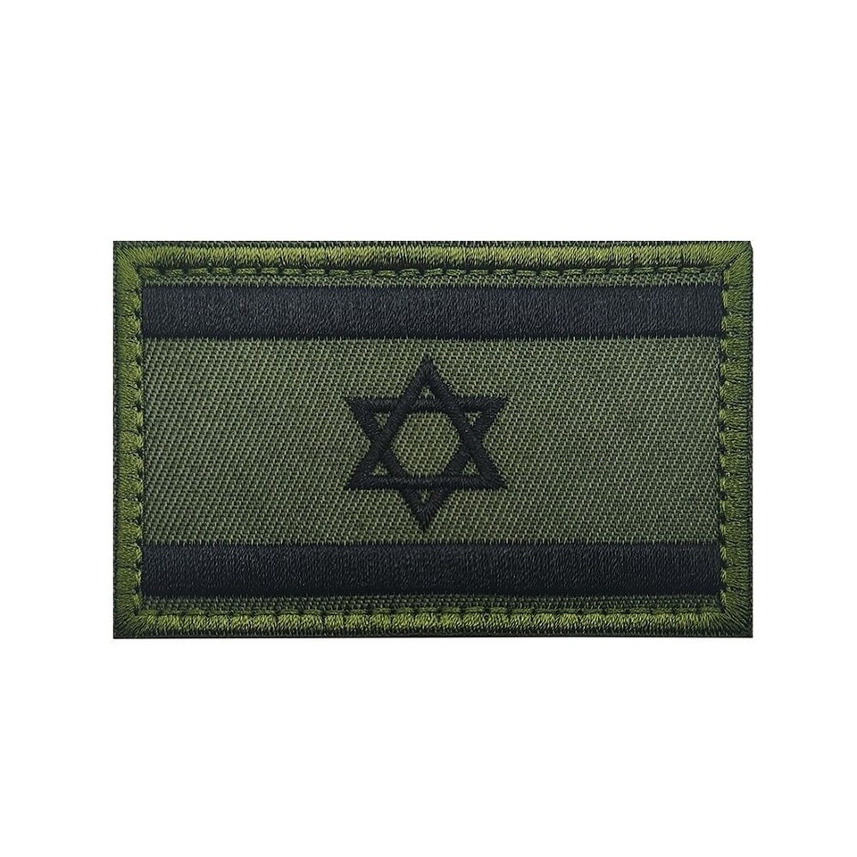 ISRAEL FLAG Star of David JEWISH ISRAELI Jerusale Flag Hook Loop Patch ...