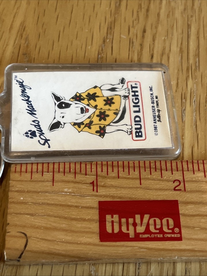 Bud Light Spuds Mackenzie Plastic Keychain | eBay