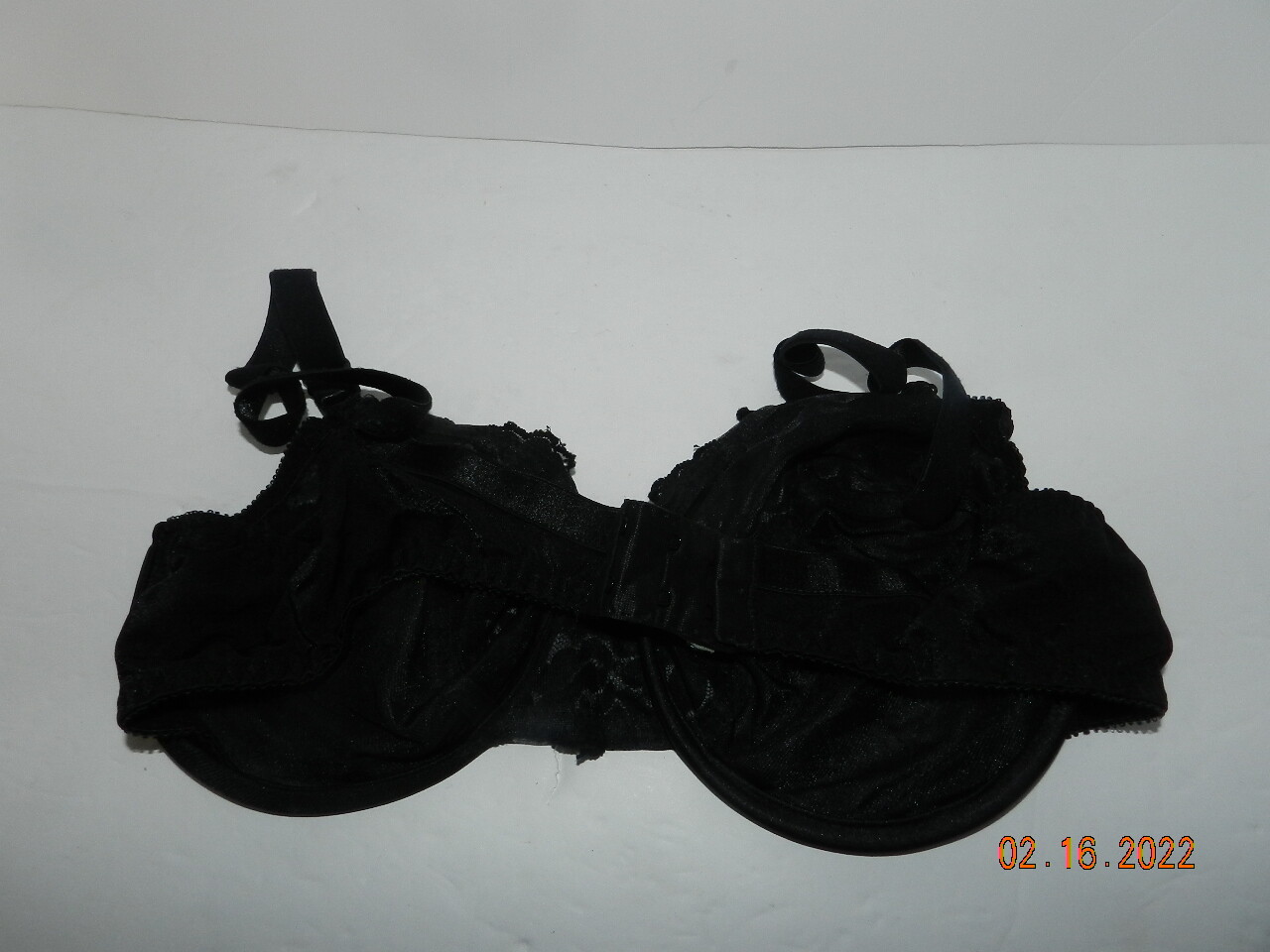 Vassarette 75 152 38c Black Lace Second Skin Unlined … Gem