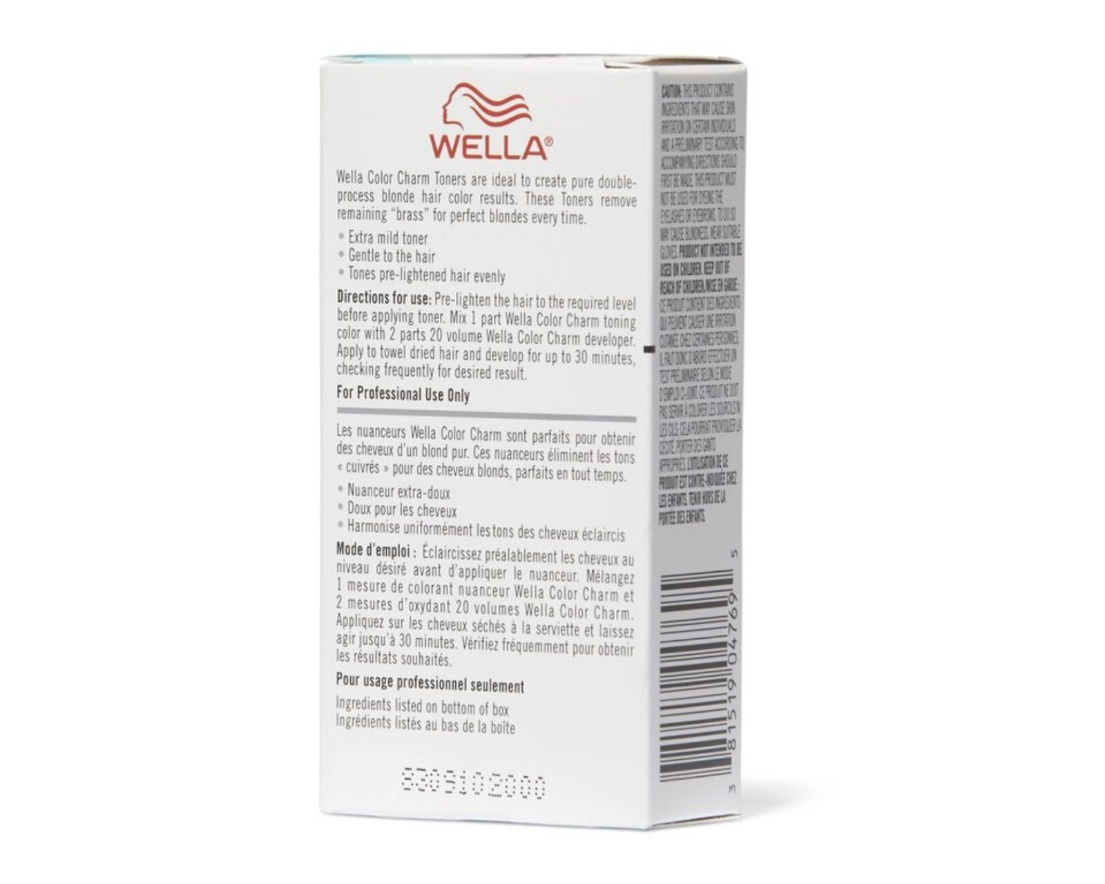 WELLA COLORCHARM Permanent Liquid Toners T10 Pale Blonde 1.4 oz | eBay