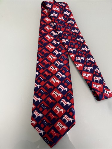 Red White & Blue DEMOCRAT Neck TIE Donkey's Flairwear by Pick's ...