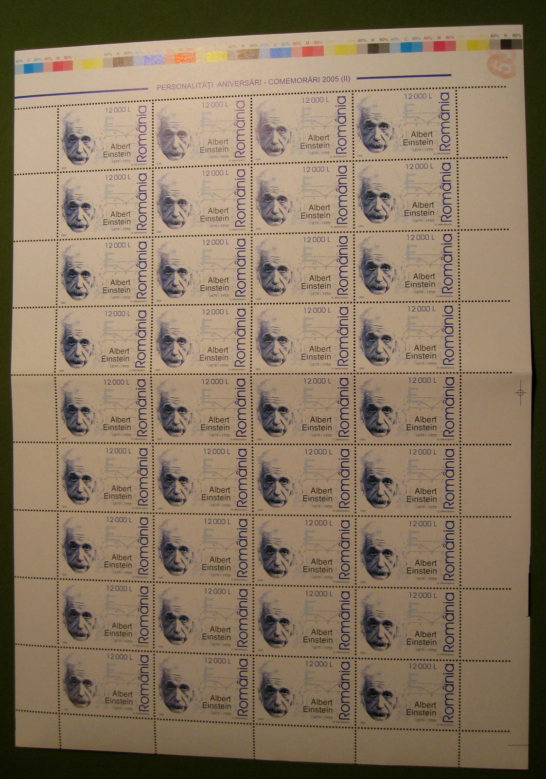 2005 EINSTEIN,Albert Einstein,Nobel prize in physics,Romania,5930,MNH ...