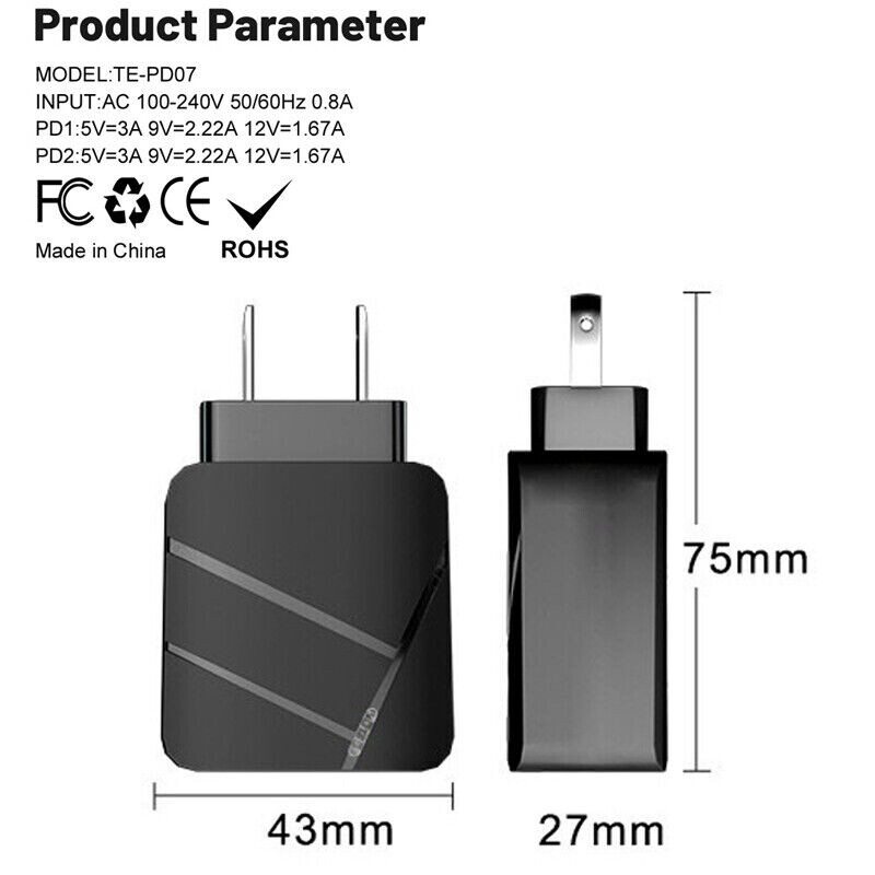 PD 65W Fast Charger Power Adapter & Cable For Samsung Galaxy Tab A9+ A9 ...