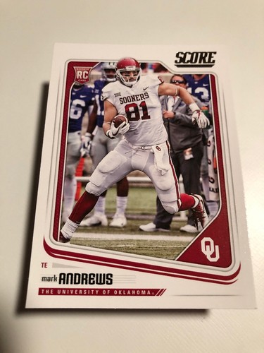 2018 SCORE MARK ANDREWS BALTIMORE RAVENS ROOKIE CARD #378 Oklahoma ...