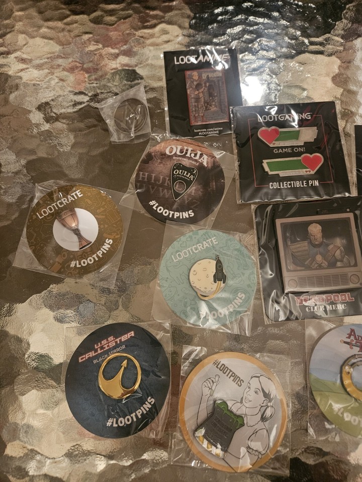 Loot Crate 17 varies pins Deadpool Gaming Anime Dude Lot of 17 SEALED ...