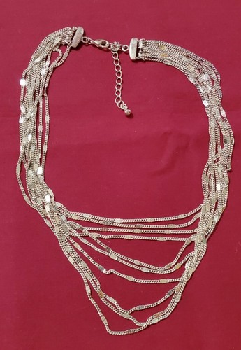 Vintage Avon Silver Tone Multi-Chain Necklace | eBay