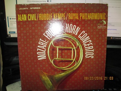 Mozart - Four Horn Concertos - Alan Civil, RCA Victor Stereo LP VG+/VG ...