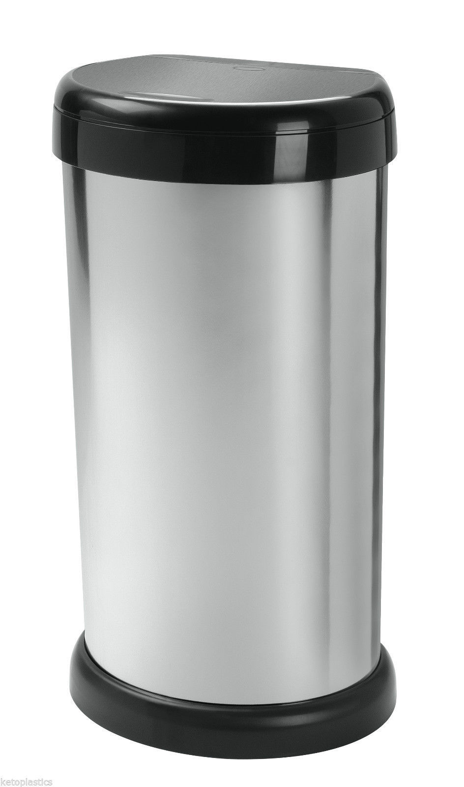 SILVER MODA BIN - TOUCH TOP - ITALIAN STYLE - KITCHEN / OFFICE BIN ...
