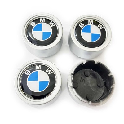 4PCS. Silver Fit ForE30 E36 D1=55mm. D2=61mm. Hub Caps Wheel center cap ...