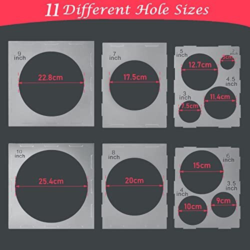 11 Holes Balloon Sizer Cube Box Collapsible Measurement Tool for ...