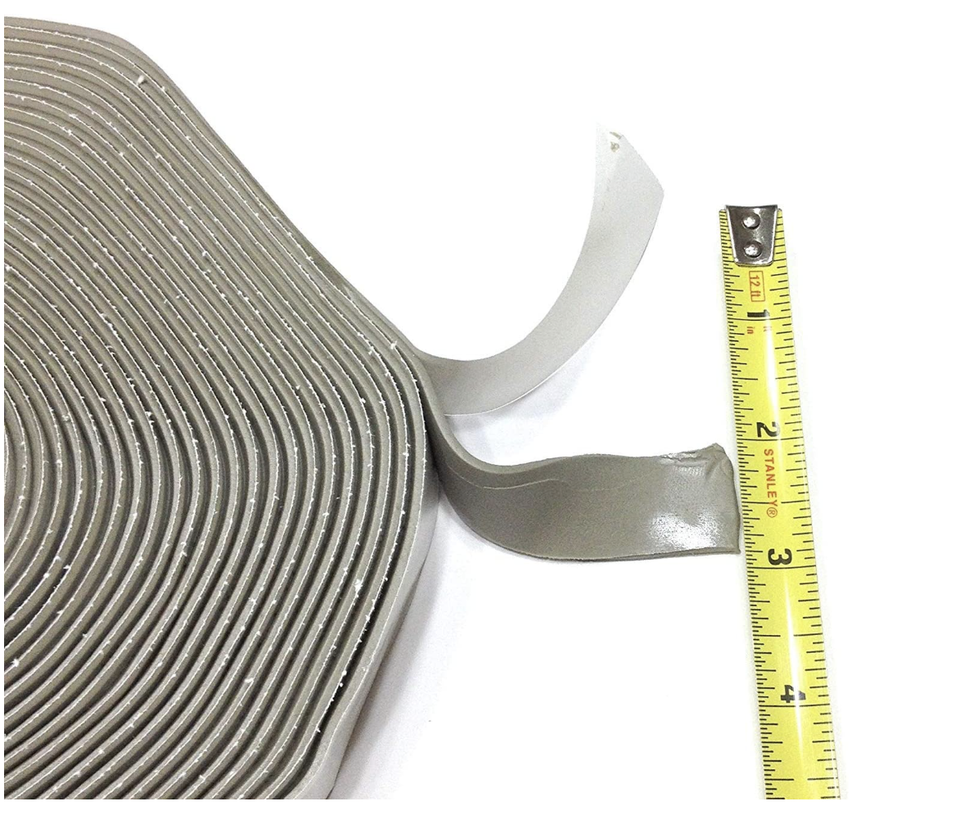 Colorimetrics Gray Putty Tape/Butyl Tape 1/8" x 3/4" x 30' (Single Roll ...