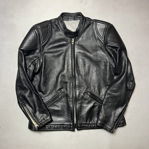 Vintage 60s 70s Motorcycle Padded Ventilated Leather Jacket Men’s 38 | eBay