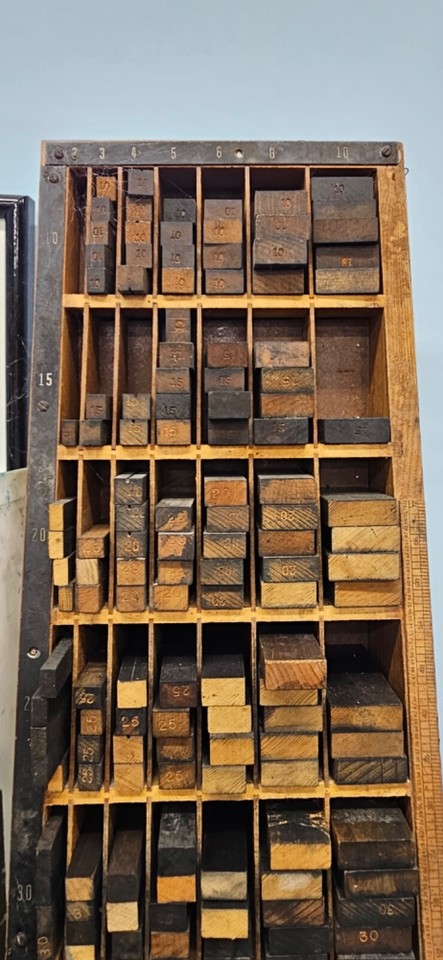 Hamilton Letterpress Type cabinet with California Job Cases | eBay