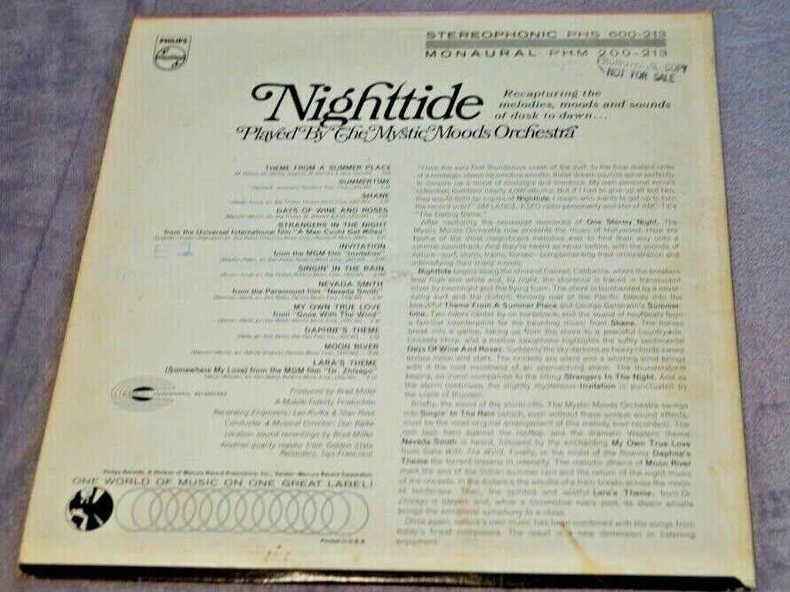 Mystic Moods Orchestra " Nighttide" LP -(Theme from a Summer Place, Summertime) | eBay