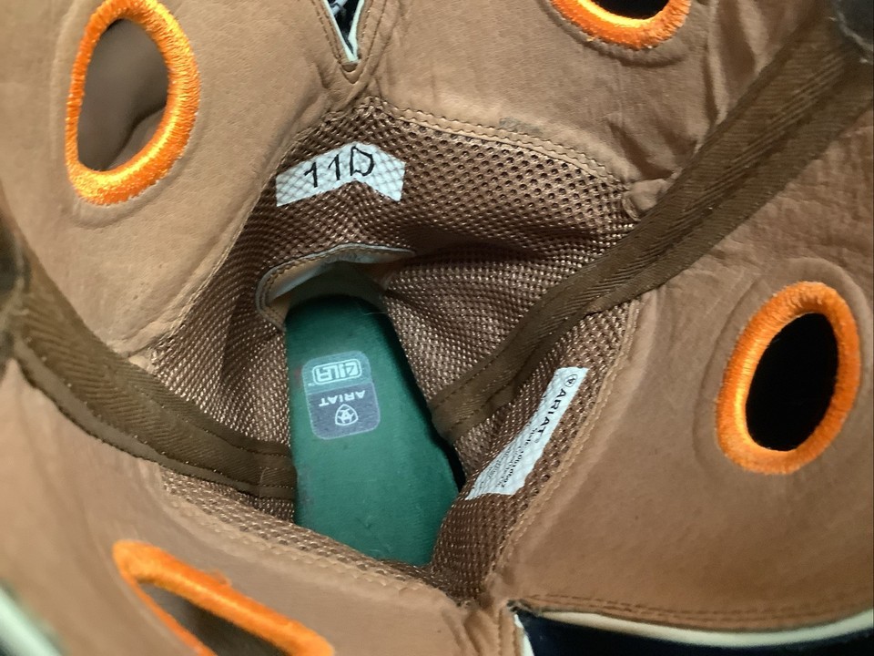 MENS ARIAT 4 LR COWBOY SQUARE TOE BUCKAROO BROWN BOOTS SIZE 11 D | eBay