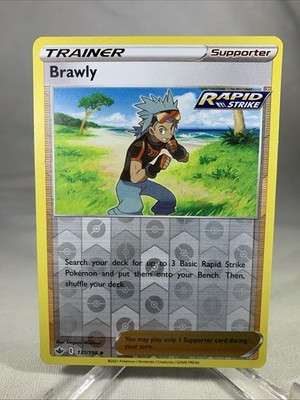 Pokemon TCG Brawly Chilling Reign 131/198 Reverse Holo Uncommon LP | eBay