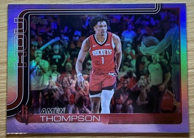 2025-26 Topps Flagship #176 Amen Thompson Rainbow Foil | eBay