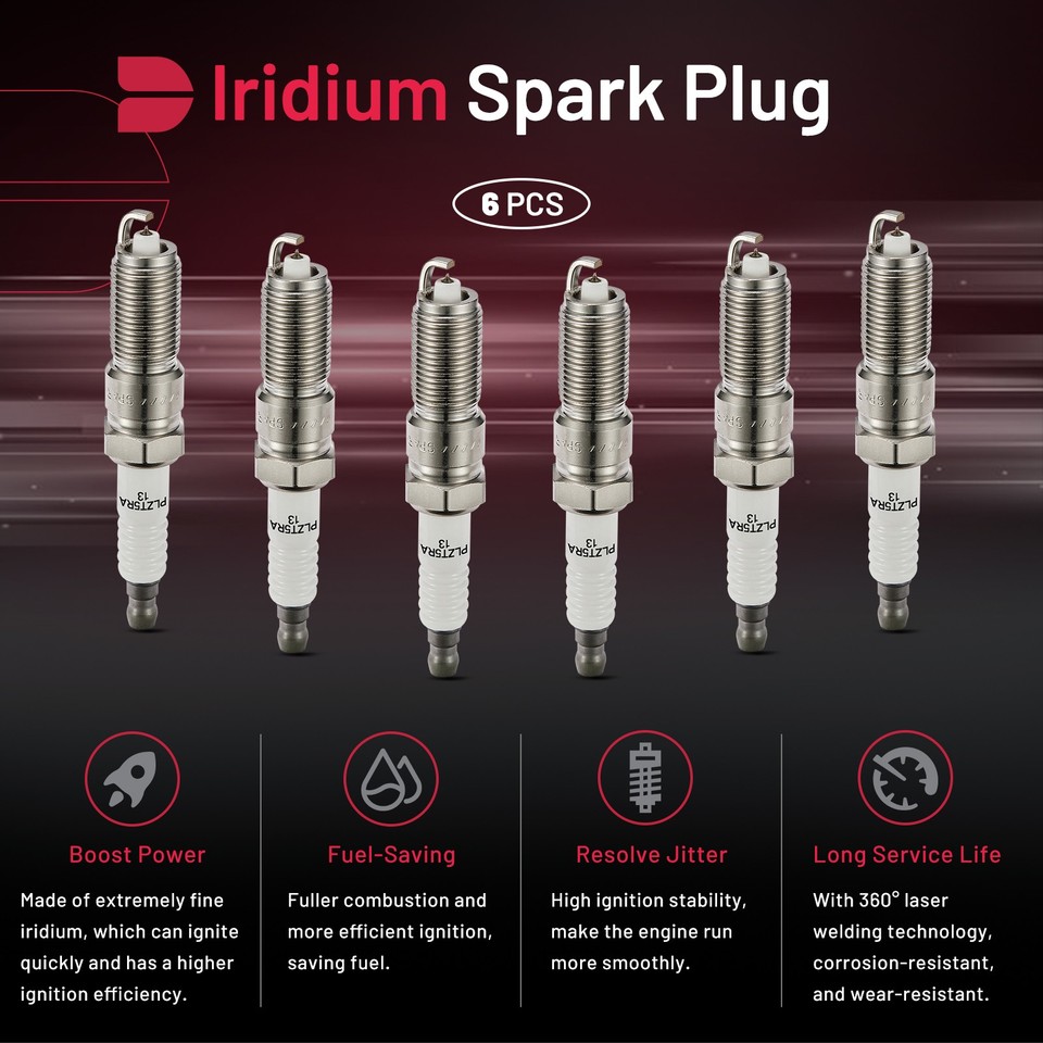 6× Spark Plugs Fit For Dodge 2001-2010 Grand Caravan 3.3L 3.8L V6 ...