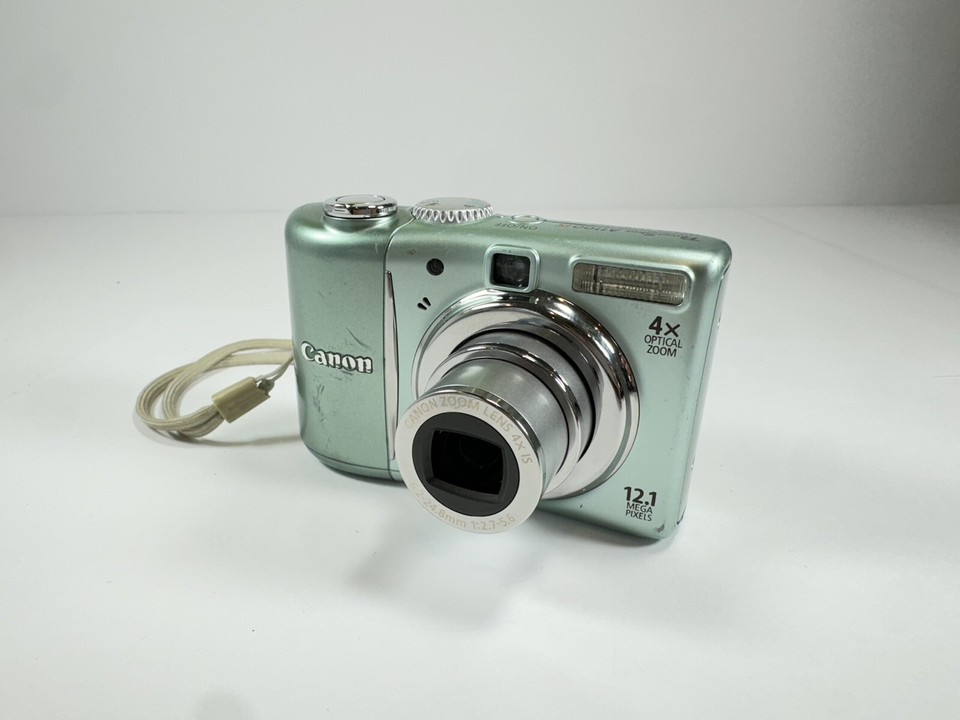 Canon PowerShot A1100 IS 12.1 MP Digital Camera Mint Green - Open Box ...